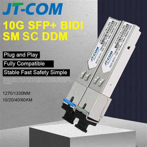 Jt Com A Pair 10g Sfp Module Sc Single Mode Simplex Sfp Module 10km