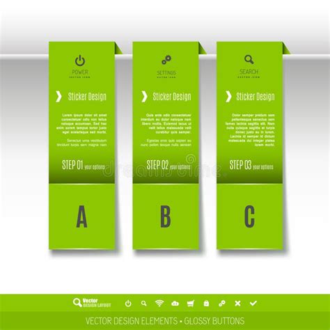 Vector Tabs As Design Elements For Business Layouts Stock Illustration Illustration Of