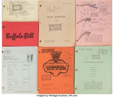 martin landau 7 personal shooting scripts for tv series and tv lot