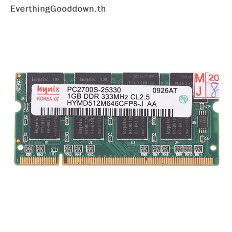 Ever หนวยความจาแลปทอป 1GB DDR1 SO DIMM 200PIN DDR333 PC 2700 333Mhz สาหรบโนตบก Sodimm