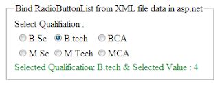 How To Create Read Sort Xml File And Bind To RadioButtonList In Asp Net Asp Net C Net VB Net