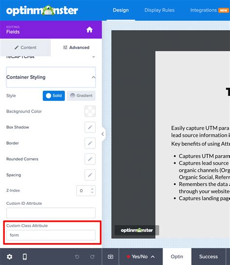 Add Hidden Fields To OptinMonster Popups Attributer