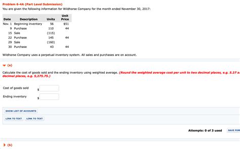 solved problem 6 4a part level submission you are given