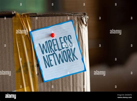 Sign Displaying Wireless Network Word For Computer Network That Uses
