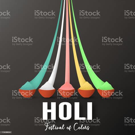 행복 한 홀리 색상의 축제 템플릿 요소 디자인 배너 포스터 인사말 카드 벡터 일러스트 레이 션 종이 컷 공예 플랫 레이 스타일과