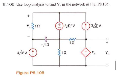 solved 8 105 ﻿use loop analysis to find vo ﻿in the network
