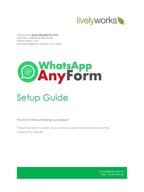 Setup Guide Pdf J Query Java Script