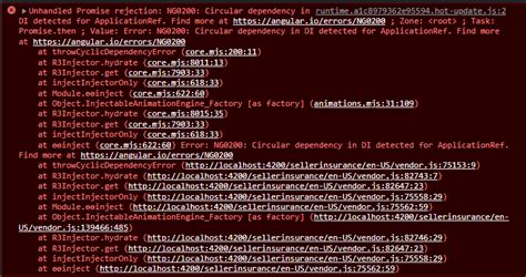 Angular Angular HMR Not Working Throwing Circular Dependency Error Stack Overflow