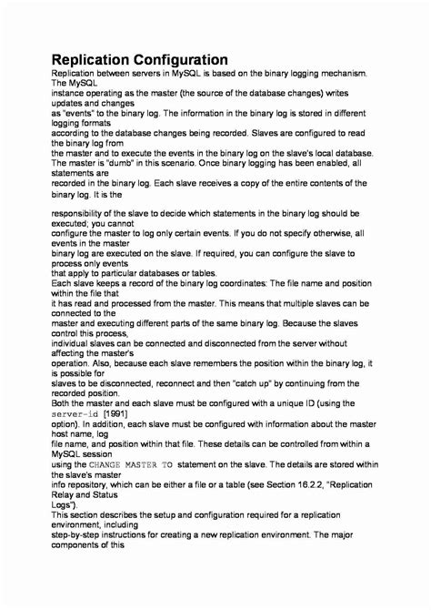Replication Configuration Opracowanie Notatek Pl