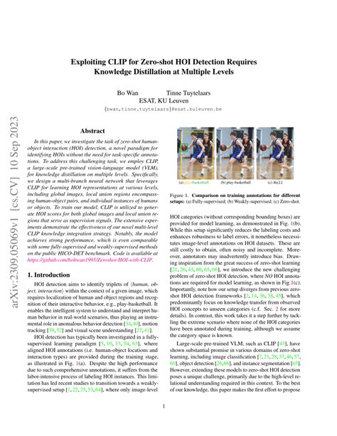 Pdf Exploiting Clip For Zero Shot Hoi Detection Requires Knowledge