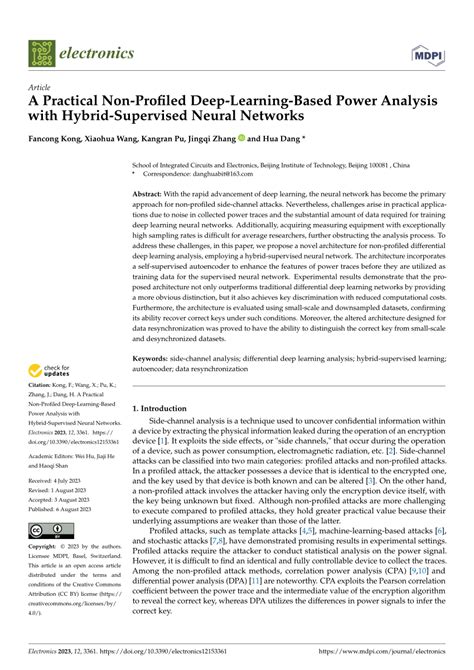 Pdf A Practical Non Profiled Deep Learning Based Power Analysis With