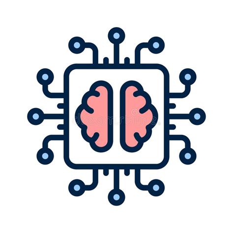 A Processor Chip Brain Concept Of Brain Processor Vector Icon Stock Illustration Illustration