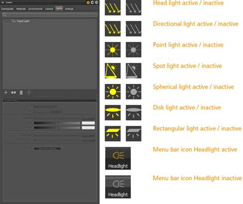 Scene Module Lights Tab Simple UI