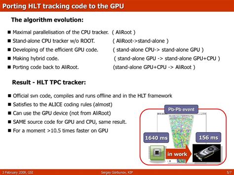 Alice Hlt Tracking Running On Gpu Ppt Download