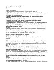 HOD Part II Reading Guide Heart Of Darkness Reading Guide Part II Pages 33 Through 35 1