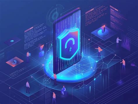 People And Technology For Safety Communication Internet Security Background Generative Ai Art