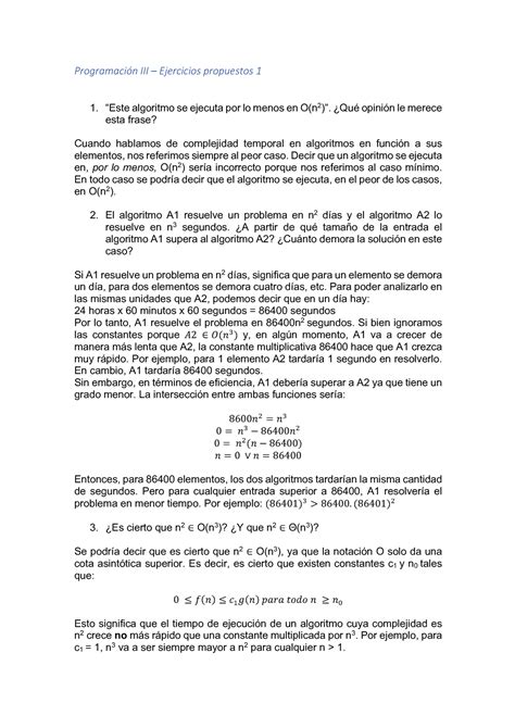 Ejercicios Resueltos Programación III Ejercicios propuestos