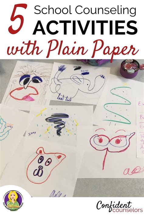 5 School Counseling Activities Using A Plain Sheet Of Paper School