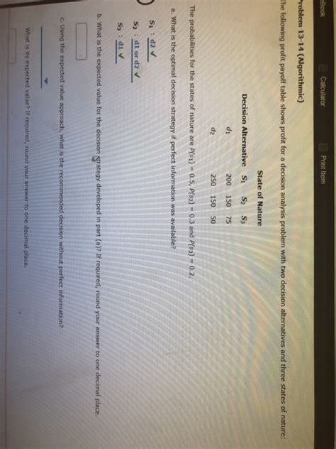 solved ebook calculator print item problem 13 14