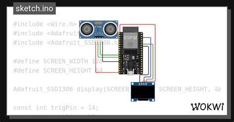 ESP32 Water Level And Oled Wokwi ESP32 STM32 Arduino Simulator