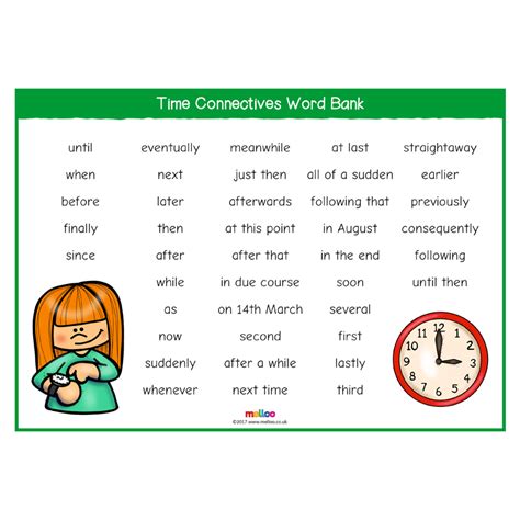 Time Connectives Worksheet