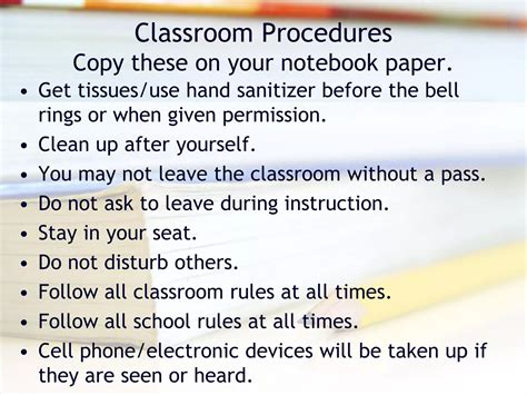 Classroom Procedures Powerpoint Pdf