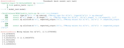 week 2 exercise 8 wrong values for d[ w ] neural networks and deep