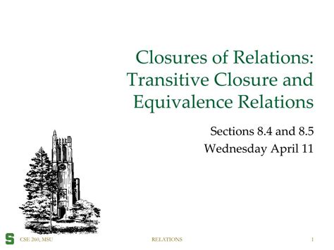 ppt closures of relations transitive closure and equivalence