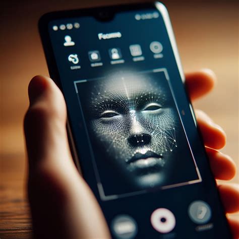 Premium Photo Concept Of Face Scanning Biometric Id With Futuristic
