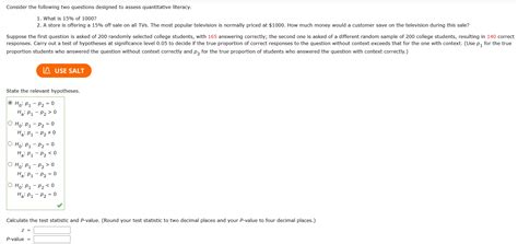 Solved Consider The Following Two Questions Designed To Chegg