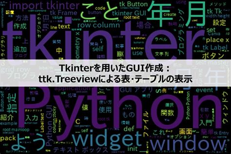 Tkinter Gui Ttk Treeview Python