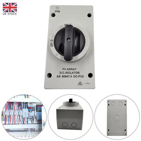 32A 2 POLE 4 Pole 1000V Dc Ip66 Solar Pv True Dc Enclosed Rotary Isolator Switch 20 46