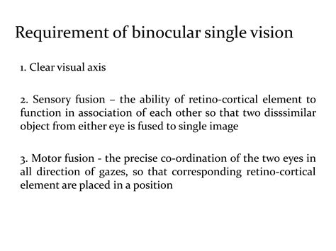 Binocular Vision And Stereopsis Pptx