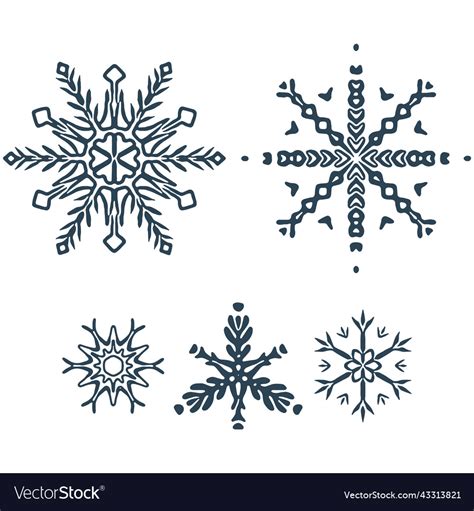 Christmas Snowflake Motif Royalty Free Vector Image