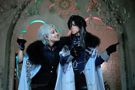 Dottore X Pantalone Genshin Impact Cosplay Косплей Отцы Фан арт