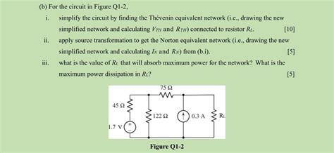 Solved B For The Circuit In Figure Q I Simplify The Chegg