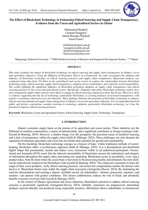 Pdf The Effect Of Blockchain Technology In Enhancing Ethical Sourcing