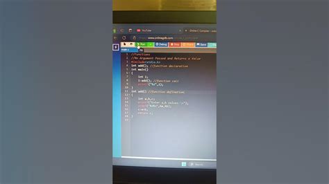 Simple C Programs Basics Coding Howtolearncodingforbeginners Using Functions Youtube