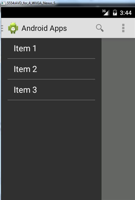 Android Sliding Menu Using Navigation Drawer The Professional Weblog