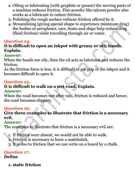 Selina Concise Physics Class 6 Icse Solutions Chapter 3 Force Ncert Mcq