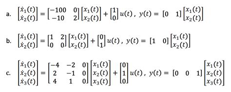 Solved For The Following Systems Find The Transfer Function