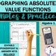 Graphing Absolute Value Functions Guided Notes And Worksheet EDITABLE