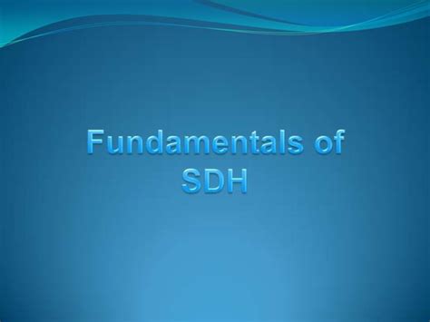 Fundamentals Of Sdh PPT Computer Networking Computing
