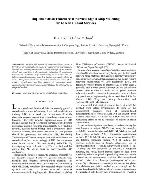 Pdf Implementation Procedure Of Wireless Signal Map Matching For