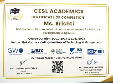 srishti devadiga on linkedin fullstack mern internshipcomplete