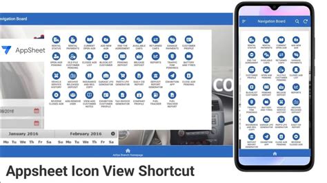 how to create an icon view shortcut in appsheet using behavior youtube