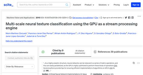 Multi Scale Neural Texture Classification Using The Gpu As A Stream