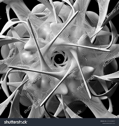 3d Render Monochrome Black White Abstract Stock Illustration 2153328657 Shutterstock