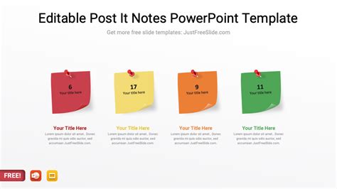 Free Editable Post It Notes Powerpoint Template Just Free Slide