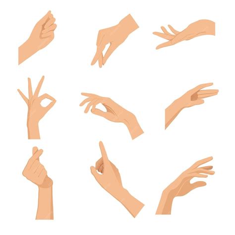 Premium Vector Hand Gestures Illustration Set
